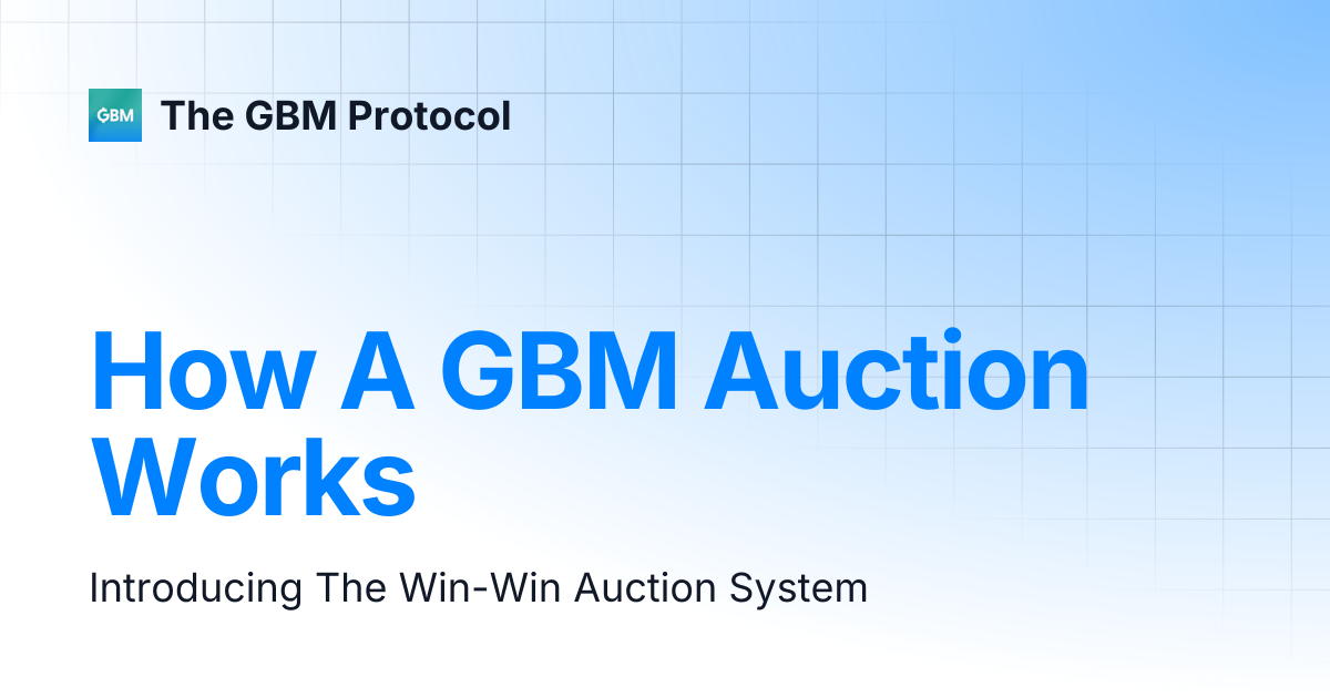 How A GBM Auction Works | The GBM Protocol